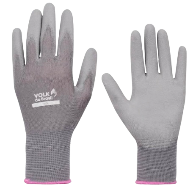 Luva de Poliamida Tátil Cinza - Volk | CA - 30511 - Ideal EPI ...