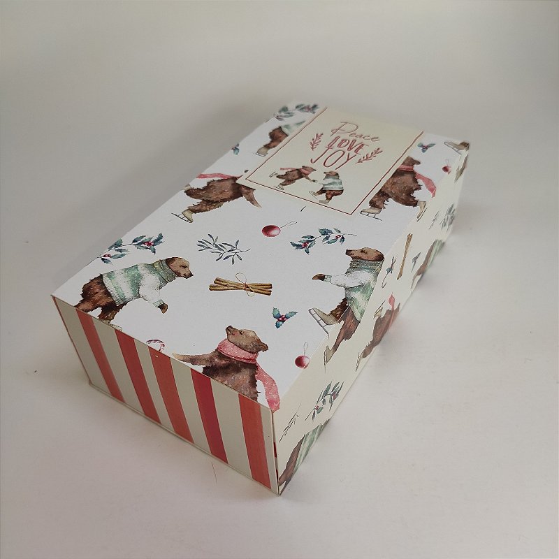 10un. Caixa Borda 02 Brownie Gaveta - Christmas Ted - Natal ...