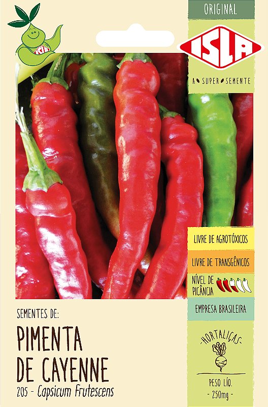 Sementes de Pimenta de Cayenne - 250 mg - Isla - Verde Mania porque ...