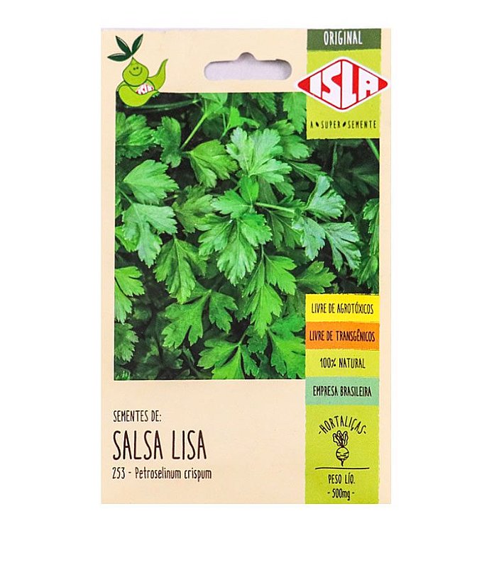 Sementes de Salsa Lisa - 500mg - Isla - Verde Mania porque plantar faz bem