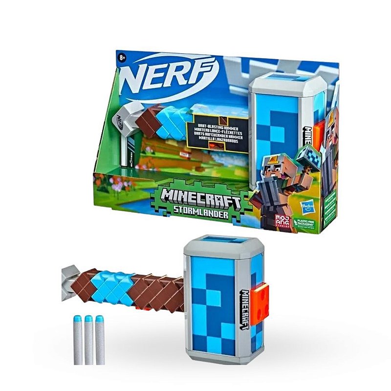Martelo Nerf Minecraft Dungeons Stormlander NERF® - bebrands oficial