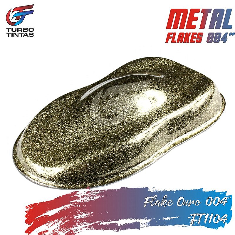 Verniz Flakes 004'' Pronto p/ Uso - Ouro TT1104 - Turbo Tintas