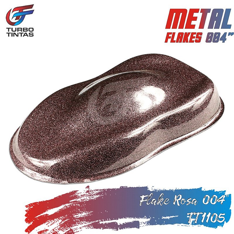 Verniz Flakes 004'' Pronto p/ Uso - Rosa TT1105 - Turbo Tintas
