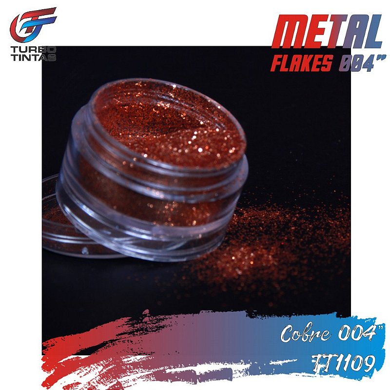 Flake Pó 004'' - Cobre - TT1109 - Turbo Tintas