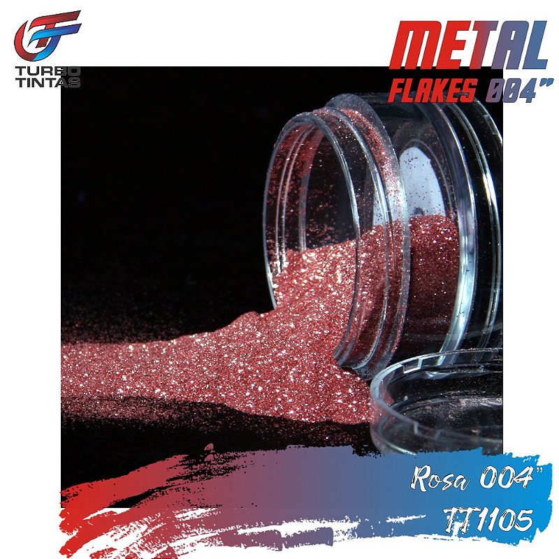 Flake Pó 004'' - Rosa - TT1105 - Turbo Tintas