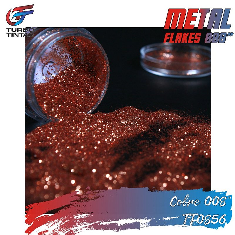 Flake Pó 008'' - Cobre - TT0856 - Turbo Tintas