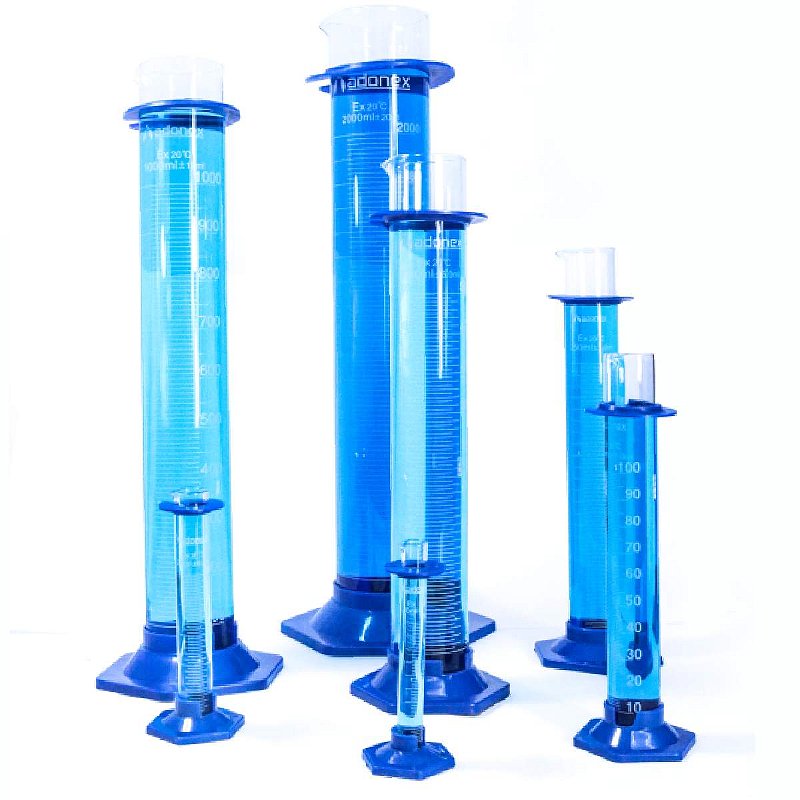 Proveta Graduada de Vidro Borosilicato 3.3, Com Base Hexagonal Poli ...