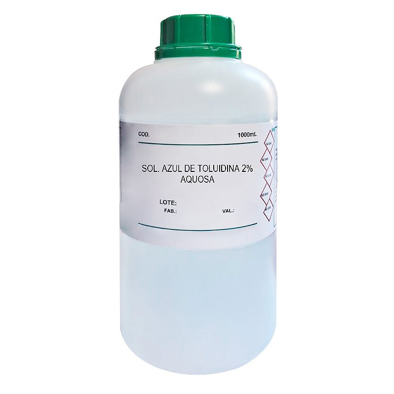 Solução Azul de Toluidina 2% Aquosa Frasco 1000mL - Loja do Laboratório