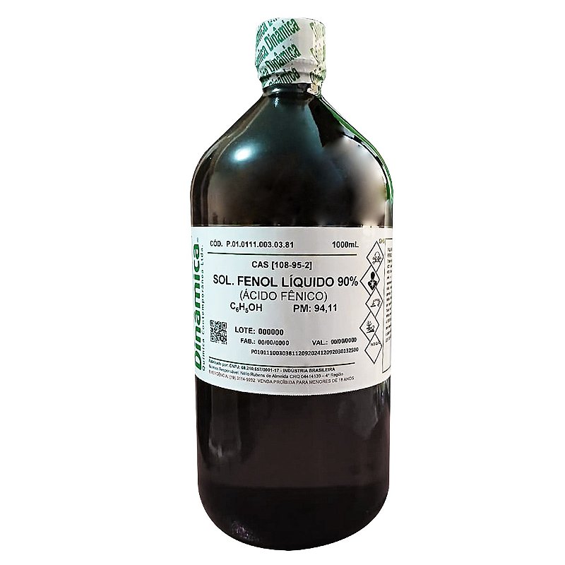 Solução Fenol Líquido 90% Aquosa 1000mL - Loja do Laboratório