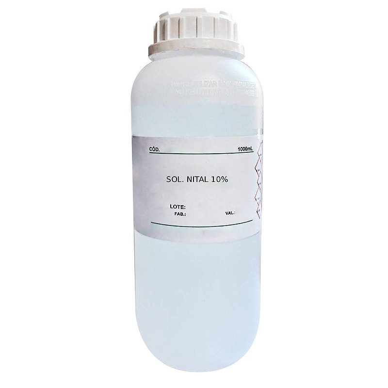 Solução Nital 10% 1000mL - Loja do Laboratório