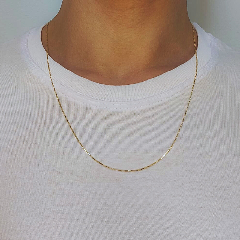 Corrente Veneziana Elo Longo em Ouro 18k - All Ativa