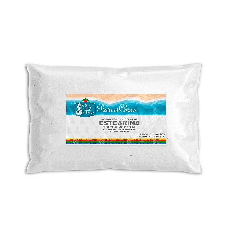 Estearina Tripla Solven 1kg – Velas e Sabonetes - Bain Di Chero