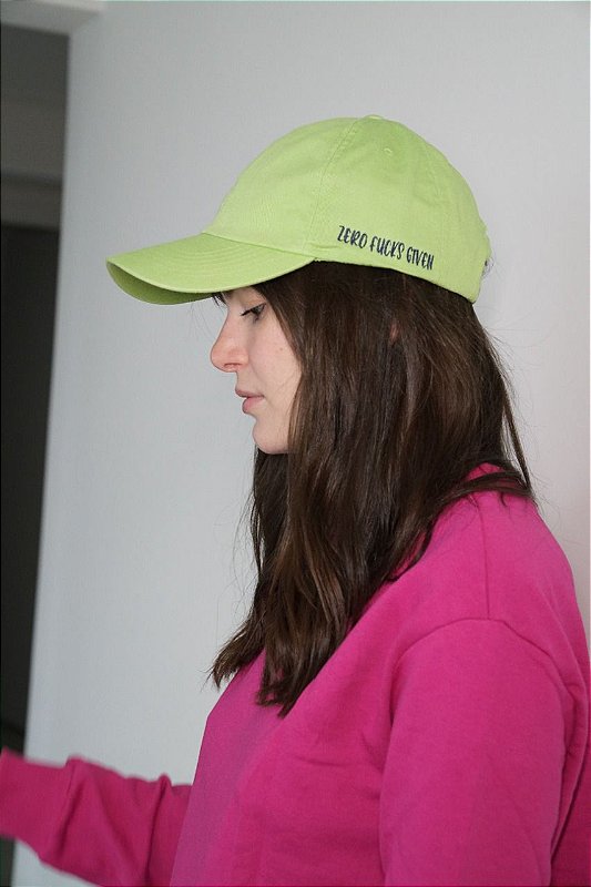 Boné Verde Liso Lateral Bordado - MOODIES