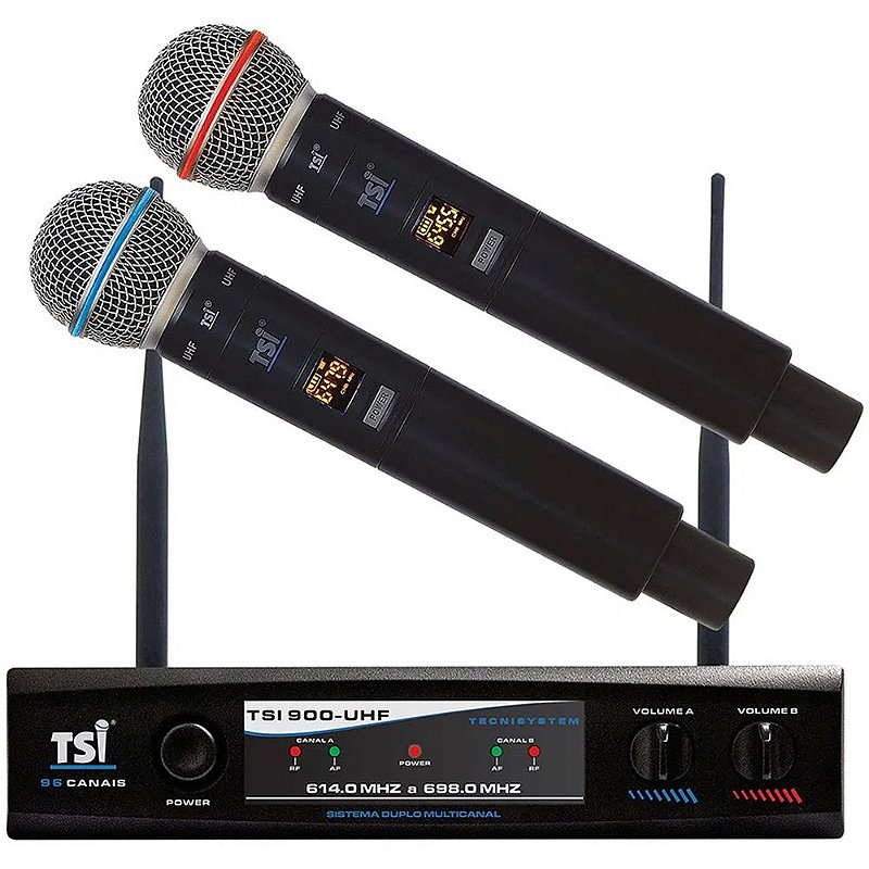Sistema Microfone Sem Fio Digital Duplo TSI-900 UHF - TSI Com 10% OFF ... Sistema Microfone Sem Fio Digital Duplo TSI-900 UHF - TSI Com 10% OFF ...