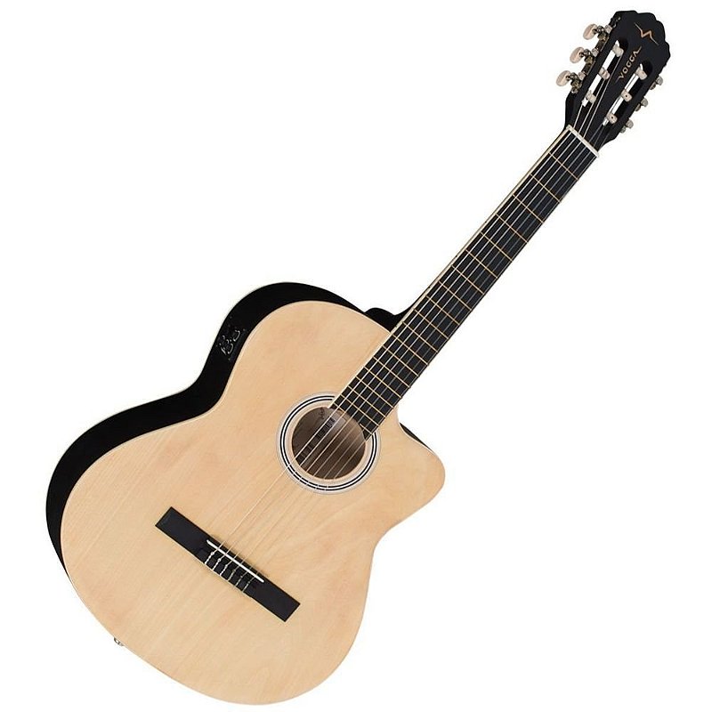 Violão 6 Cordas Nylon Clássico Cutaway Elétrico - Vce 310 Ns Vogga Com ...