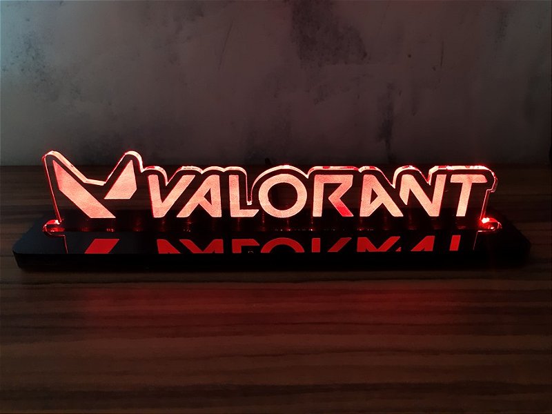 LUMINÁRIA LED FANART - VALORANT - DS Games Atibaia