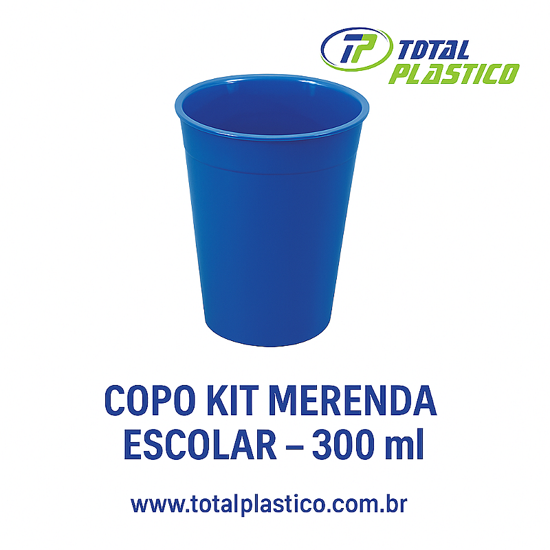 Kit Merenda Copo 300 ml | Atóxico e Antimicrobiano - Total Plástico