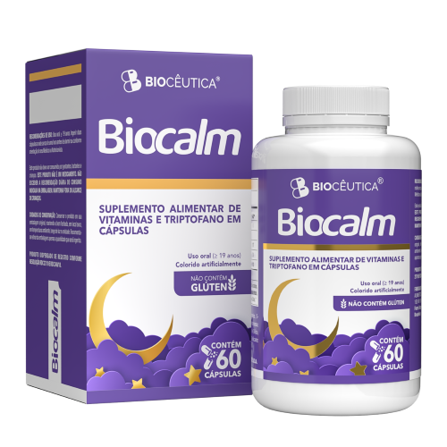 Suplemento Alimentar Vitamina Biocalm -500mg - (60 Cápsulas) - WCR ...