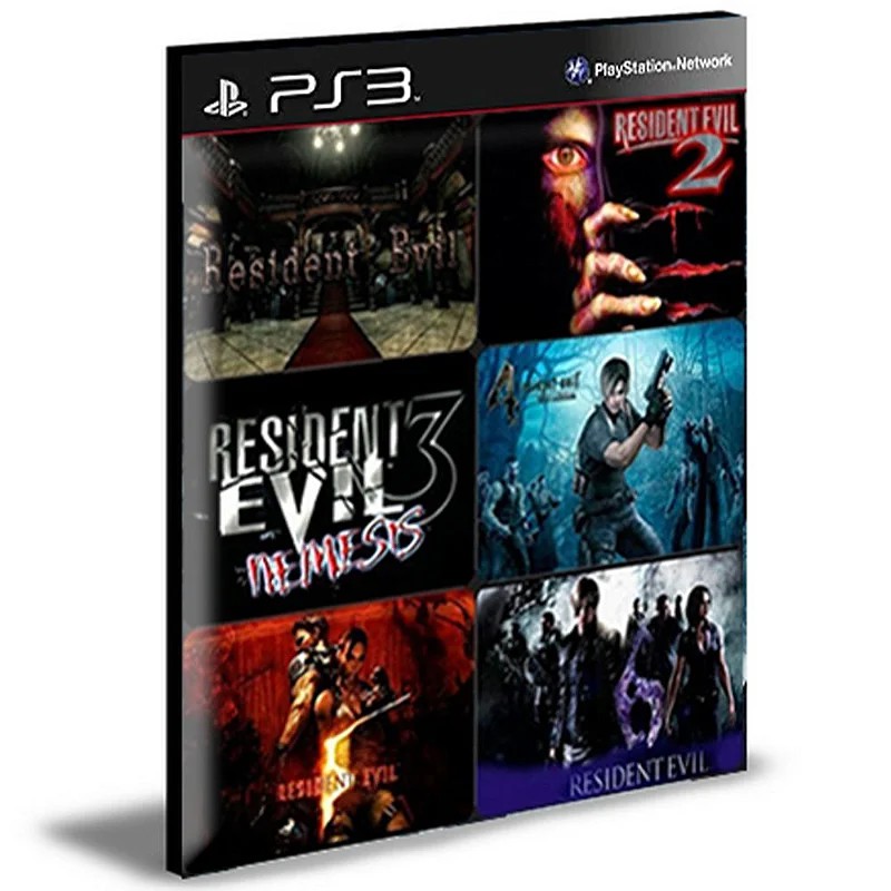 Resident Evil 1,2,3,4,5 E 6 Ps3 MÍDIA DIGITAL - Rafa Gamer