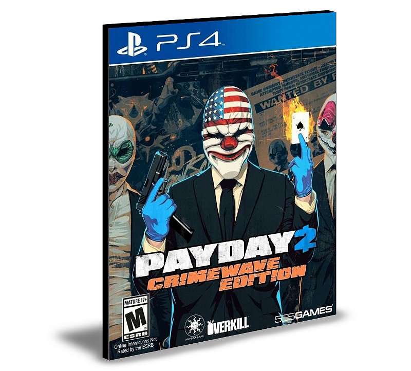 PAYDAY 2 CRIMEWAVE EDITION Ps4 e PS5 Mídia Digital - Rafa Gamer