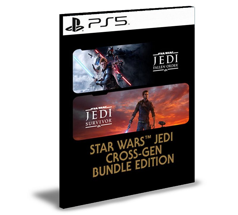 STAR WARS Jedi Cross-Gen Bundle Edition PS5 Mídia Digital - Rafa Gamer