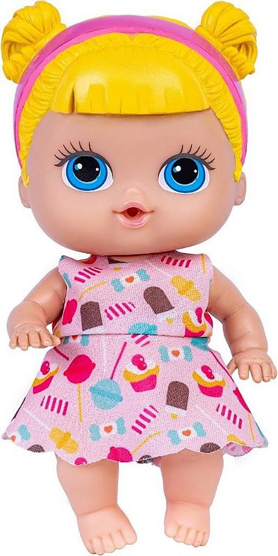 Boneca Babys Collection Mini Passeio Com Vestidinho Lindo - SuperToys