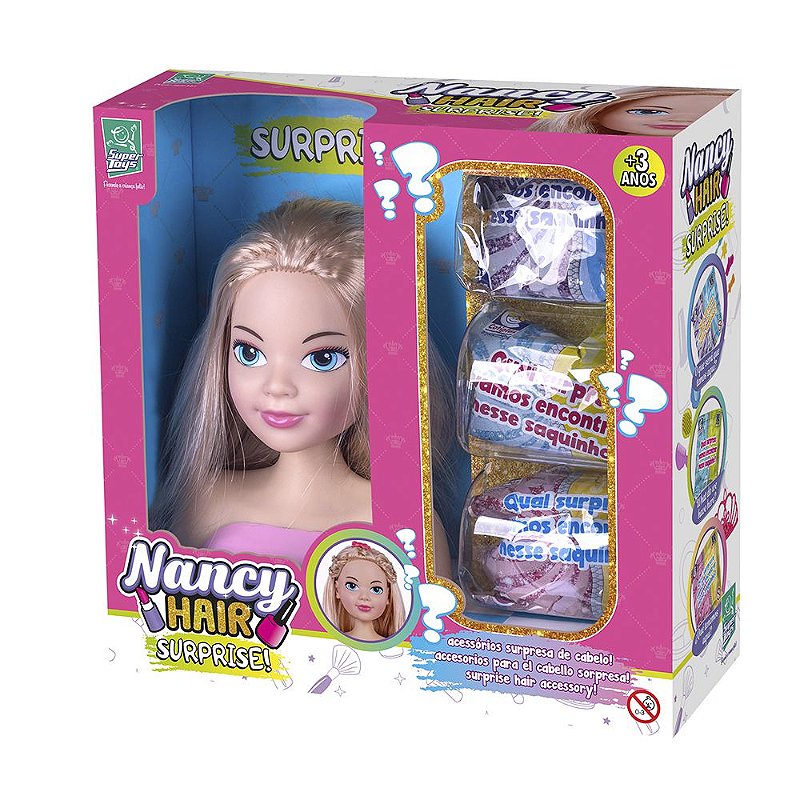 Boneca Nancy Hair Com Acessórios Surprise - SuperToys