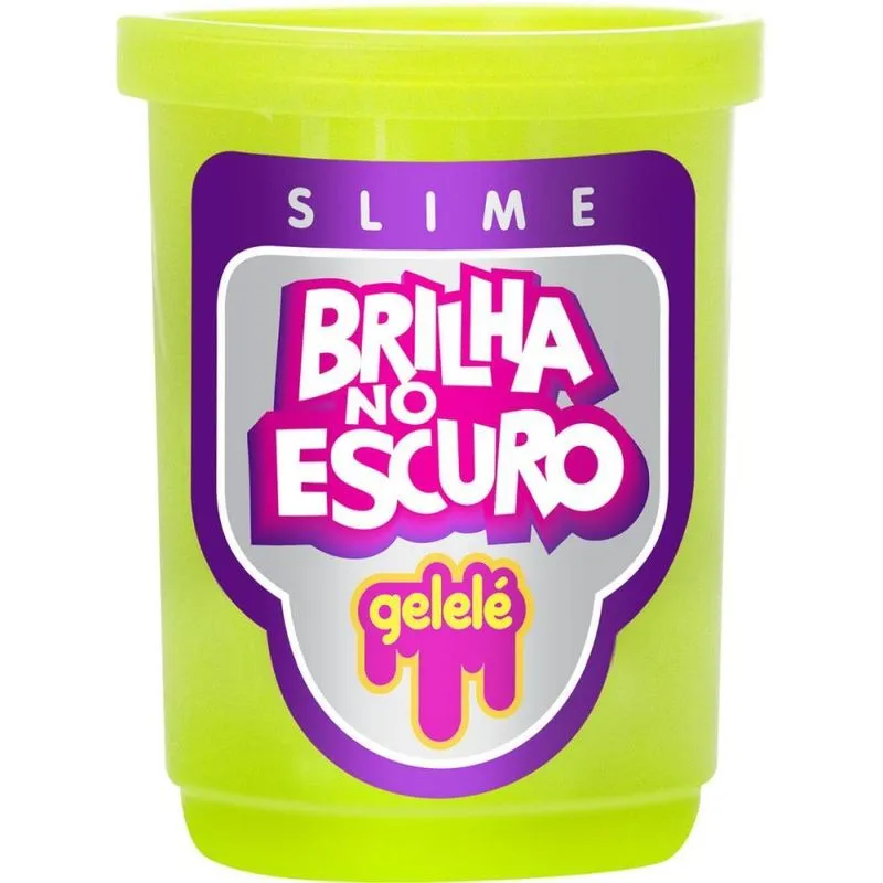 Slime Gelele Pote 110g Brilha no Escuro - UNIDADE - GELELÉ - Atacado Mabel