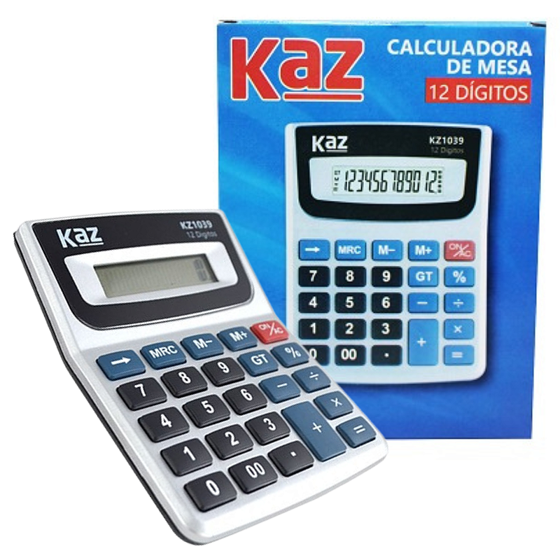 Calculadora de mesa 12 DIG - KAZ - Atacado Mabel