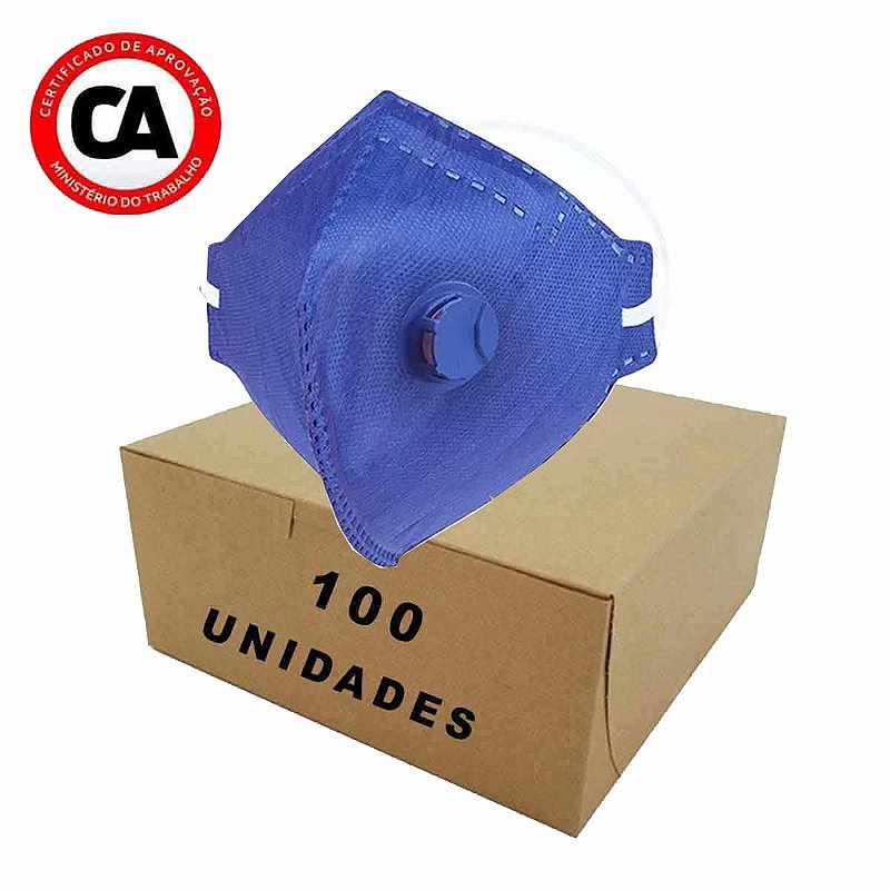Respiradores Máscaras pff2 tipo N95 com válvula caixa 100 unidades ...