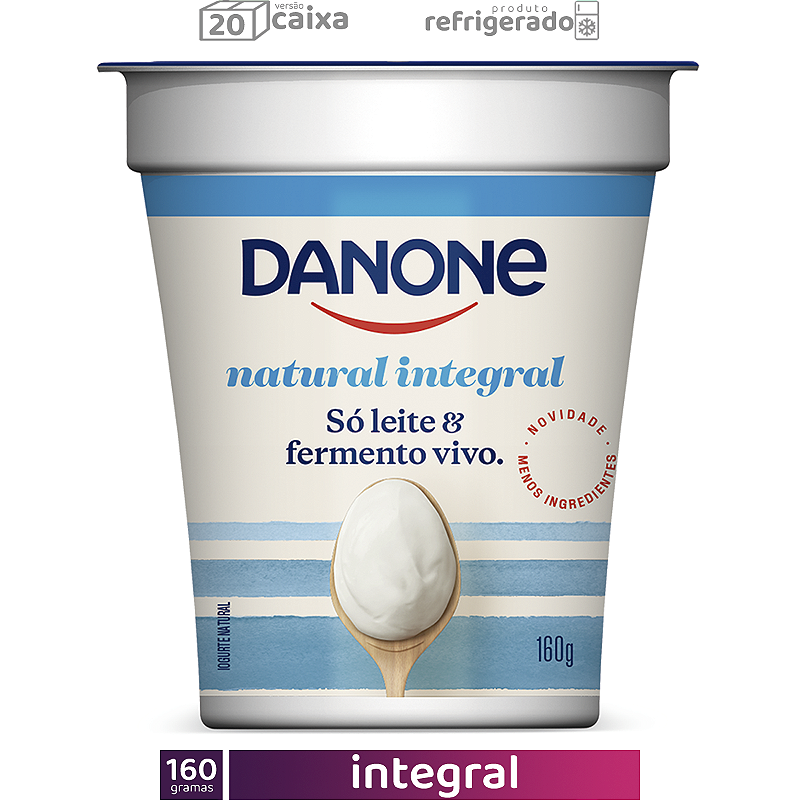 Danone Natural 160g Integral (caixa 20 unidades) - Frete grátis ...