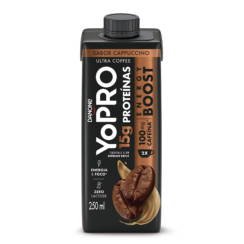 YoPRO UHT Energy Boost 15g de Proteínas 250ml Cappuccino - Frete grátis ...