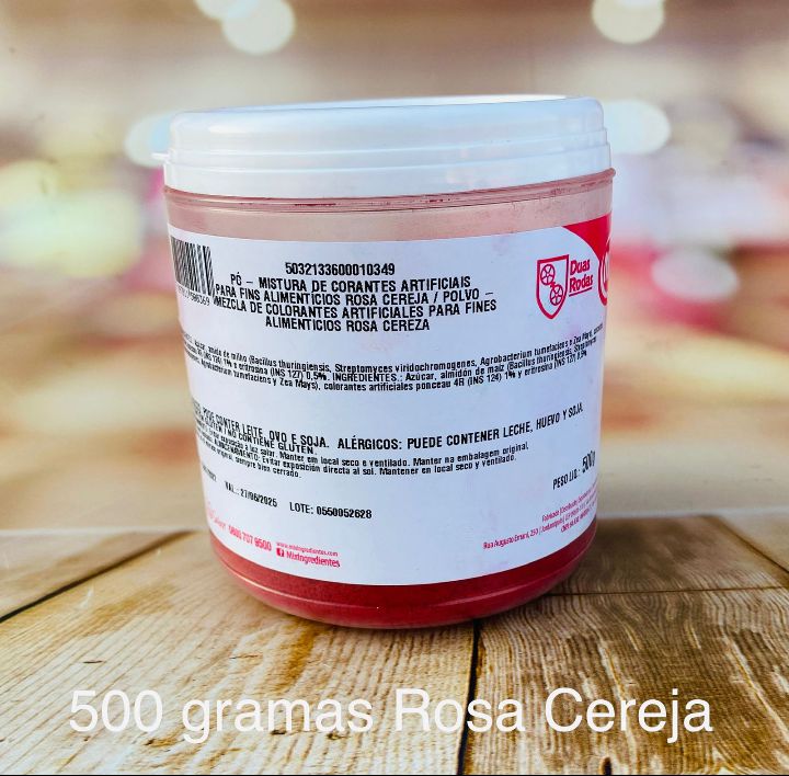 Corante Em Pó Mix 500 Gramas Rosa Cereja (Mix) - Chocobraz Embalagens