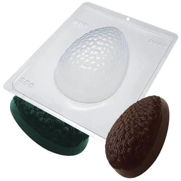 Forma Bwb Ovo Texturizado Gouge 350 G Páscoa 3 Partes C/ Silicone Cod ...
