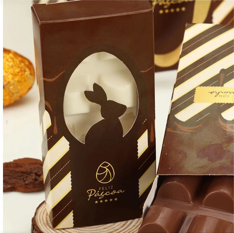 10 Caixas P/ Barra 150gr Pascoa Com Visor CHOCOLATE 3800 ( PASCOA JANGO ...