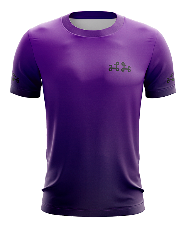 Camisa Esportiva / Malcom-X / Unissex / Cor Roxa - De Preto Pra Preto