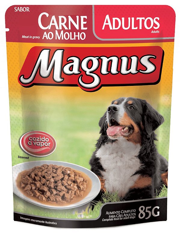 Magnus Sachê para Cães Adultos sabor Carne - 85g - Agro Animal ...