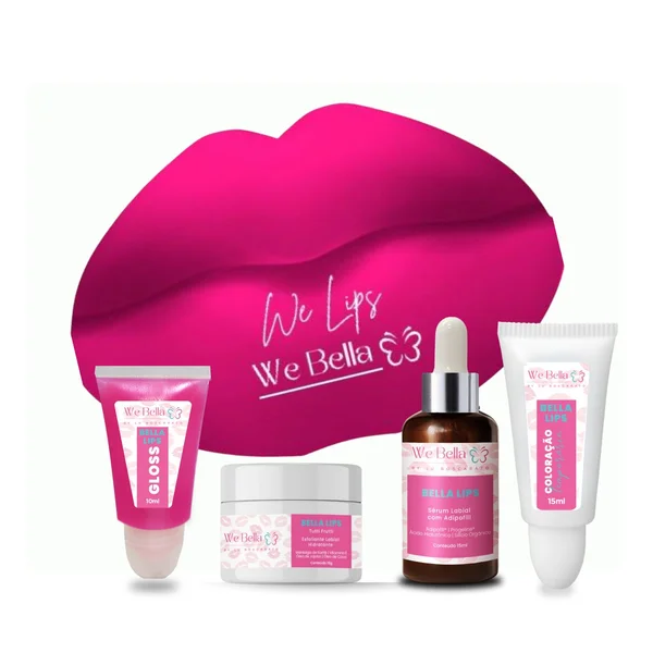 KIT BELLA LIPS HIDRAGLOSS WE BELLA - LOJA ROSA