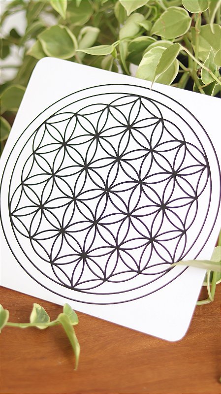 Mandala Flor da Vida – Placa de PVC - Gabi Rubi Store
