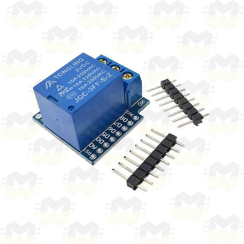 Shield Relé 5v 1 Canal Para Wemos D1 Mini Esp8266 Wifi Masterwalker