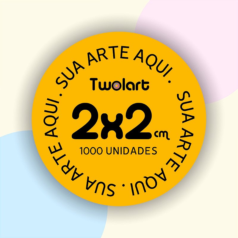 1000 Adesivos 2x2cm - Twolart