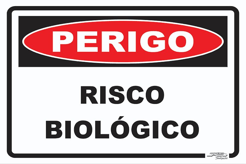 Placa Perigo Risco Biológico - Afonso Sinalizações