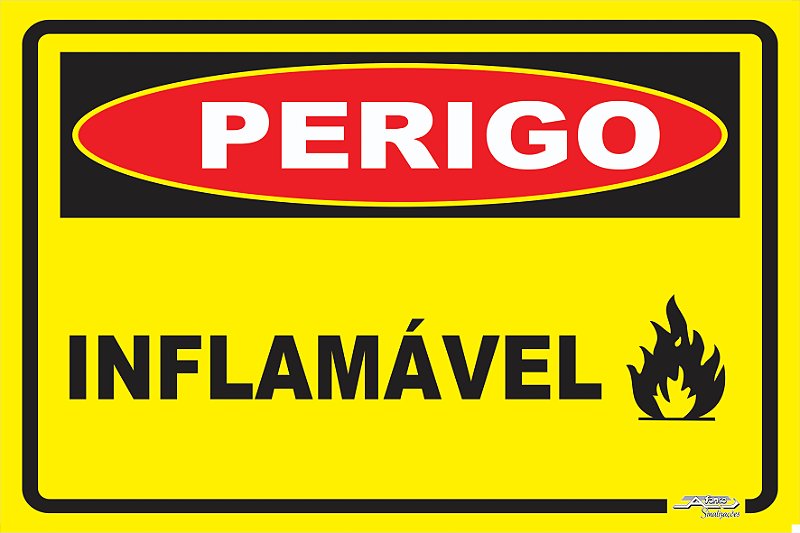 Placa Perigo Inflamável - Afonso Sinalizações