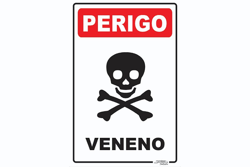 Simbolo De Veneno Em Produtos Placa Veneno Refletivas