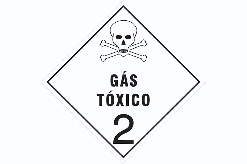 Transporte de Produtos Perigosos - Rótulo de Risco - Gás Tóxico 2 ...