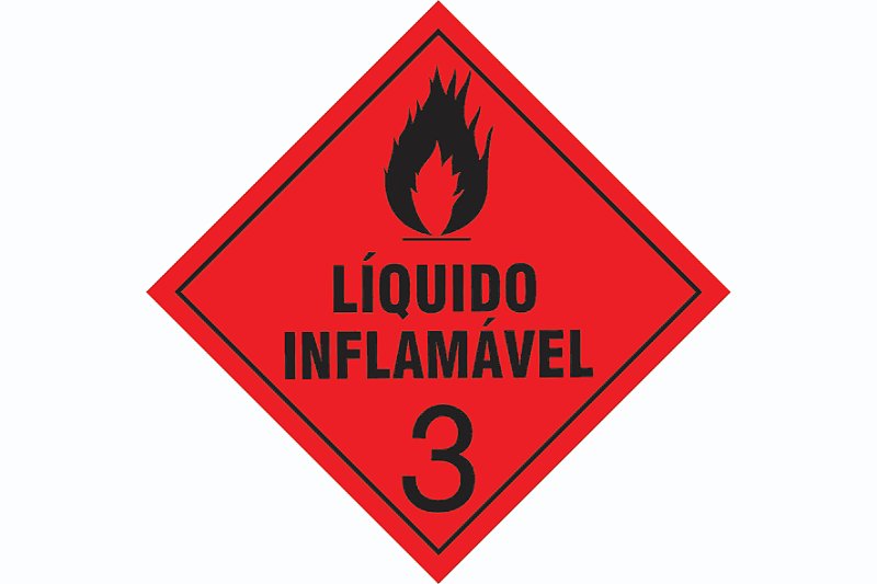 Transporte de Produtos Perigosos - Rótulo de Risco - Líquido Inflamável ...