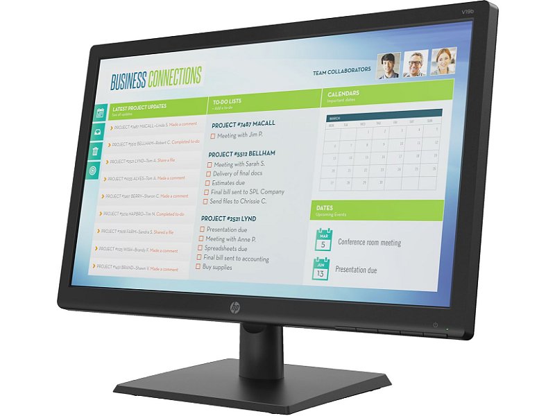 MONITOR HP V19B LED 18.5" VGA - Verlin Soluções em TI