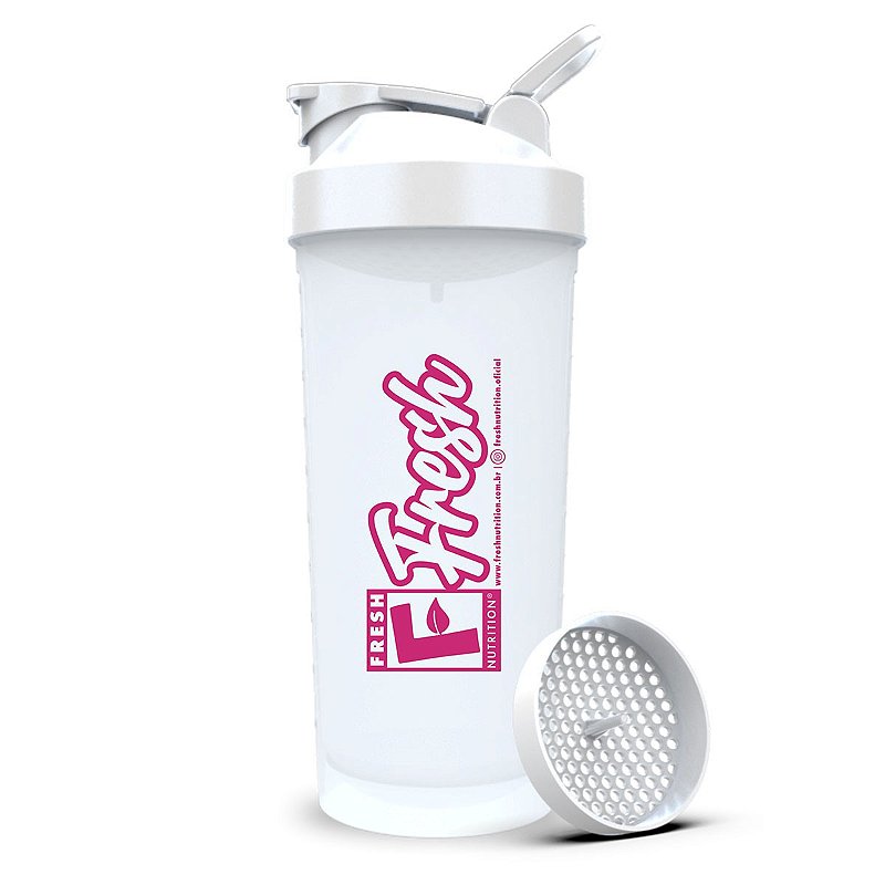 Coqueteleira Fresh Plus Branca e Rosa - Fresh Nutrition