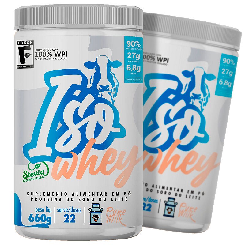 Combo: 2x Iso Whey Pure Milk 660g (WPI 90%) - Fresh Nutrition