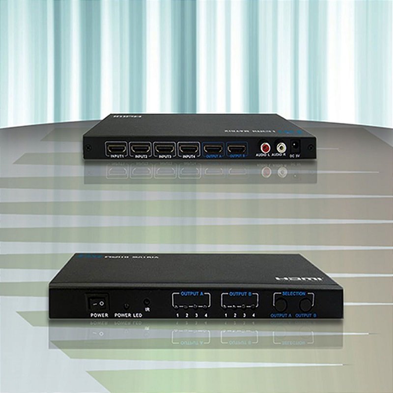 Diamond Cable MX-3342 - Matriz HDMI 4 entradas X 2 saídas HDMI com ...